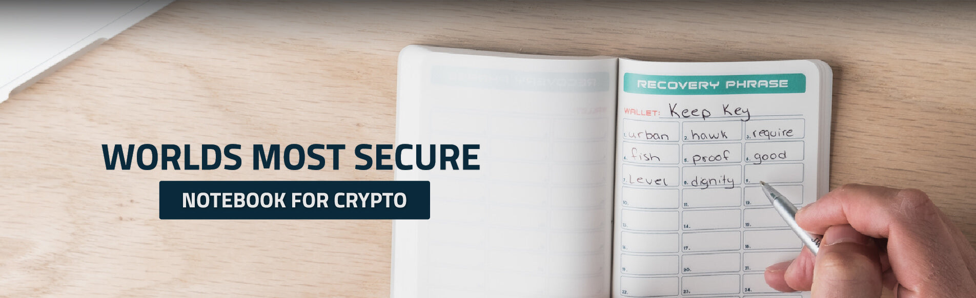 Notebook for Crypto | Bitcoin Hardware Wallet | Private Keys Passwords